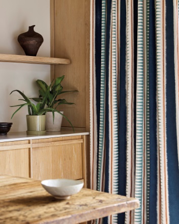 Kasper, indigo, teal - Cowtan & Tout Design Library